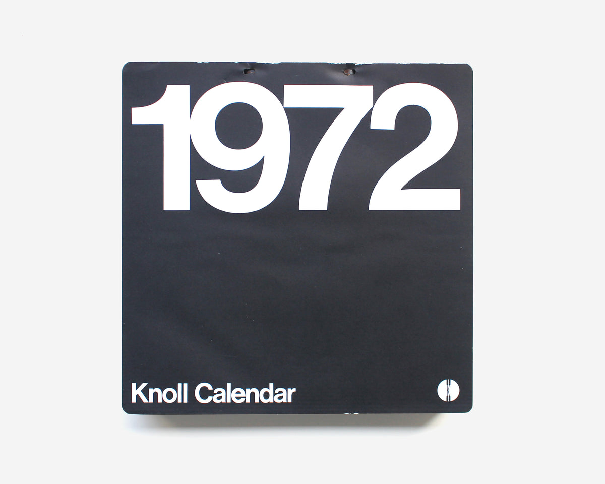 1972 Original Knoll Calendar [Massimo Vignelli] – Display, Graphic ...